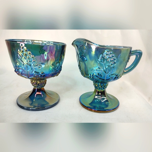 Indiana Glass | Other | Vintage Indiana Glass Cream Sugar Setharvest ...